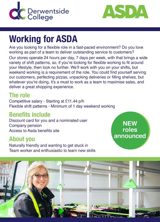Derwentside College | Asda Stanley Recruitment Academy