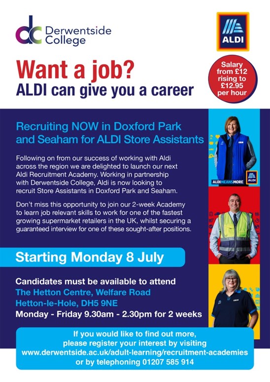 Derwentside College | aldi Hartlepool
